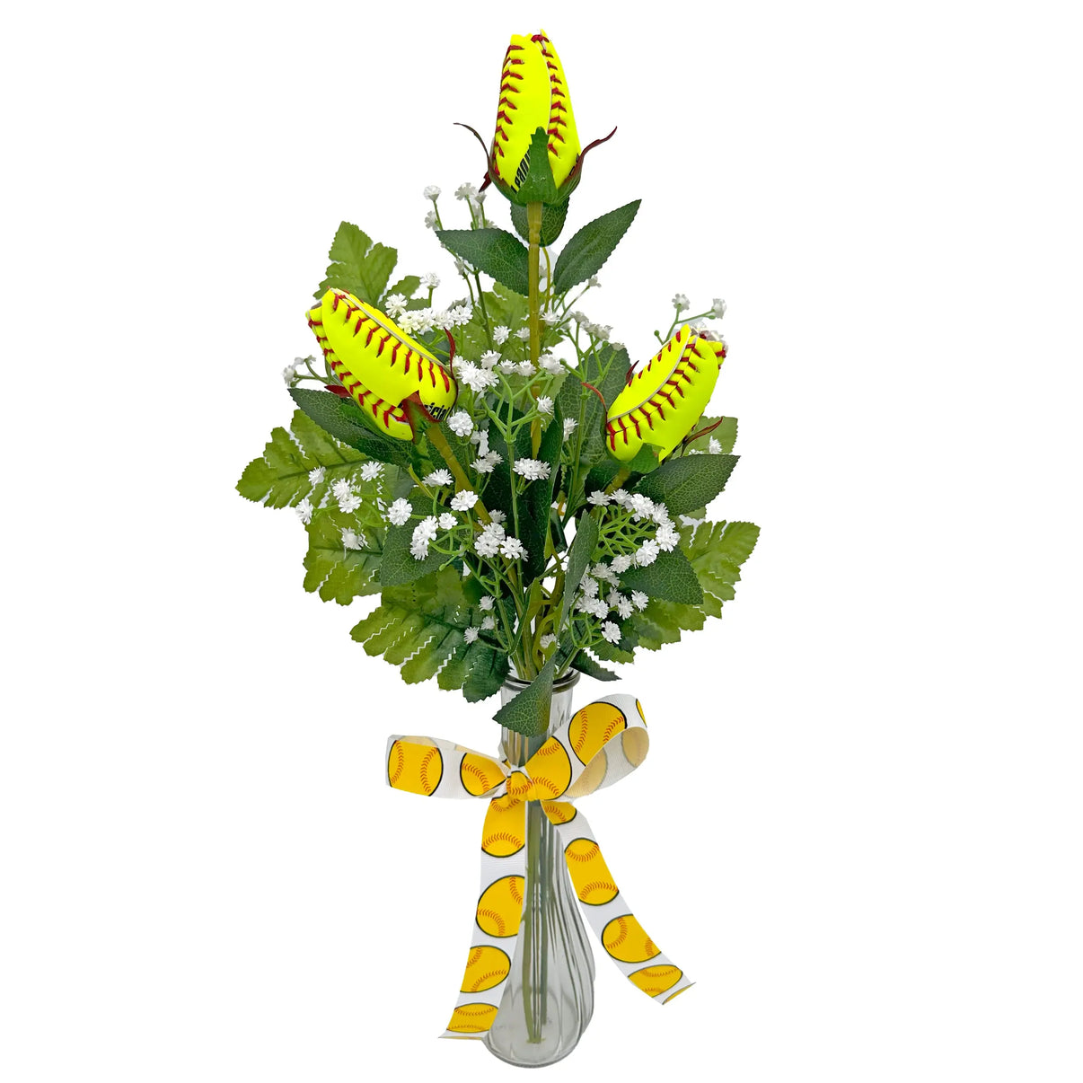 Softball Rose Flower Arrangements - Softball gifts for home or office ...